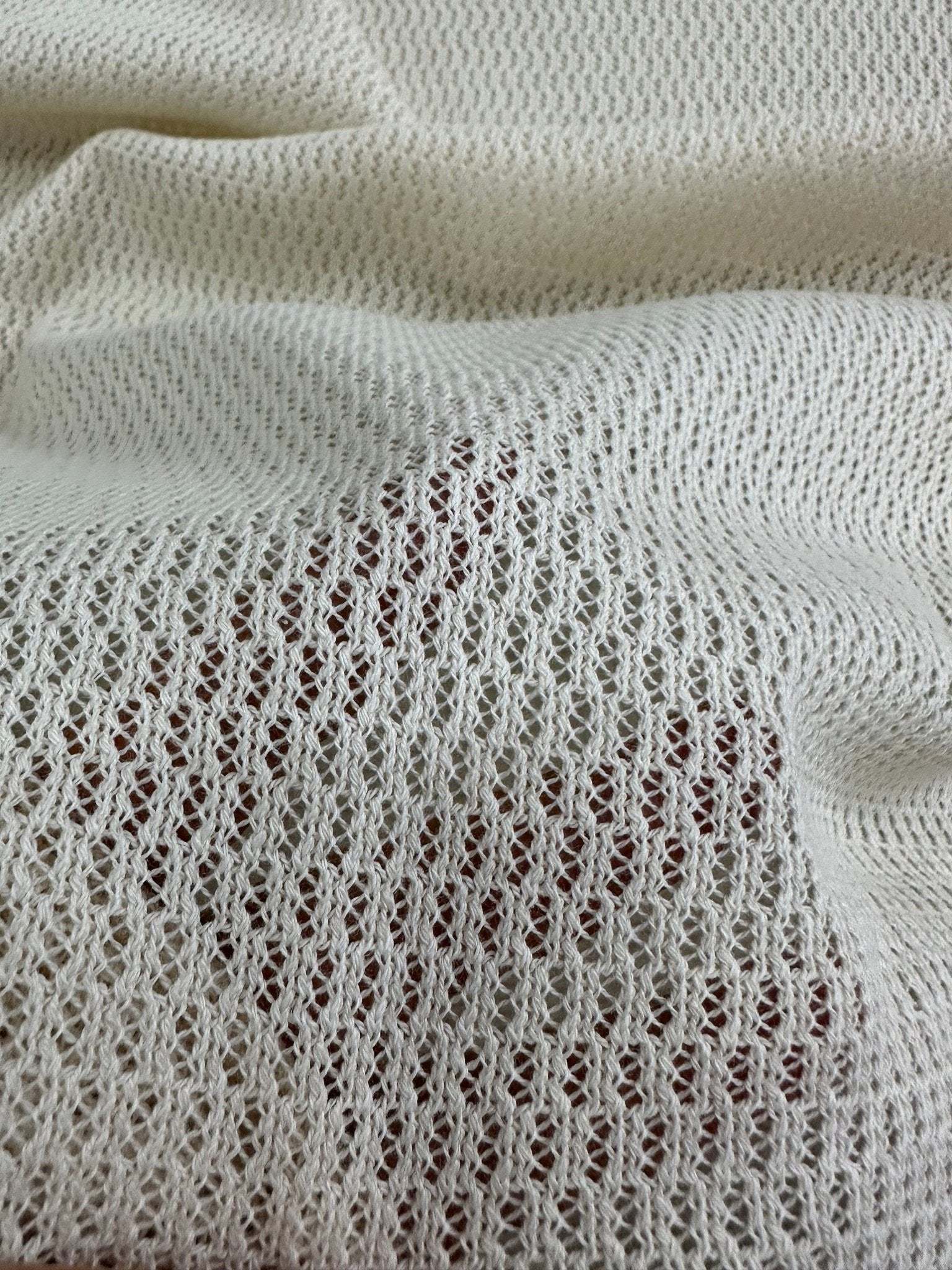 100 Cotton Off-White Fishnet Mesh Fabric for Crafting and Apparel ...