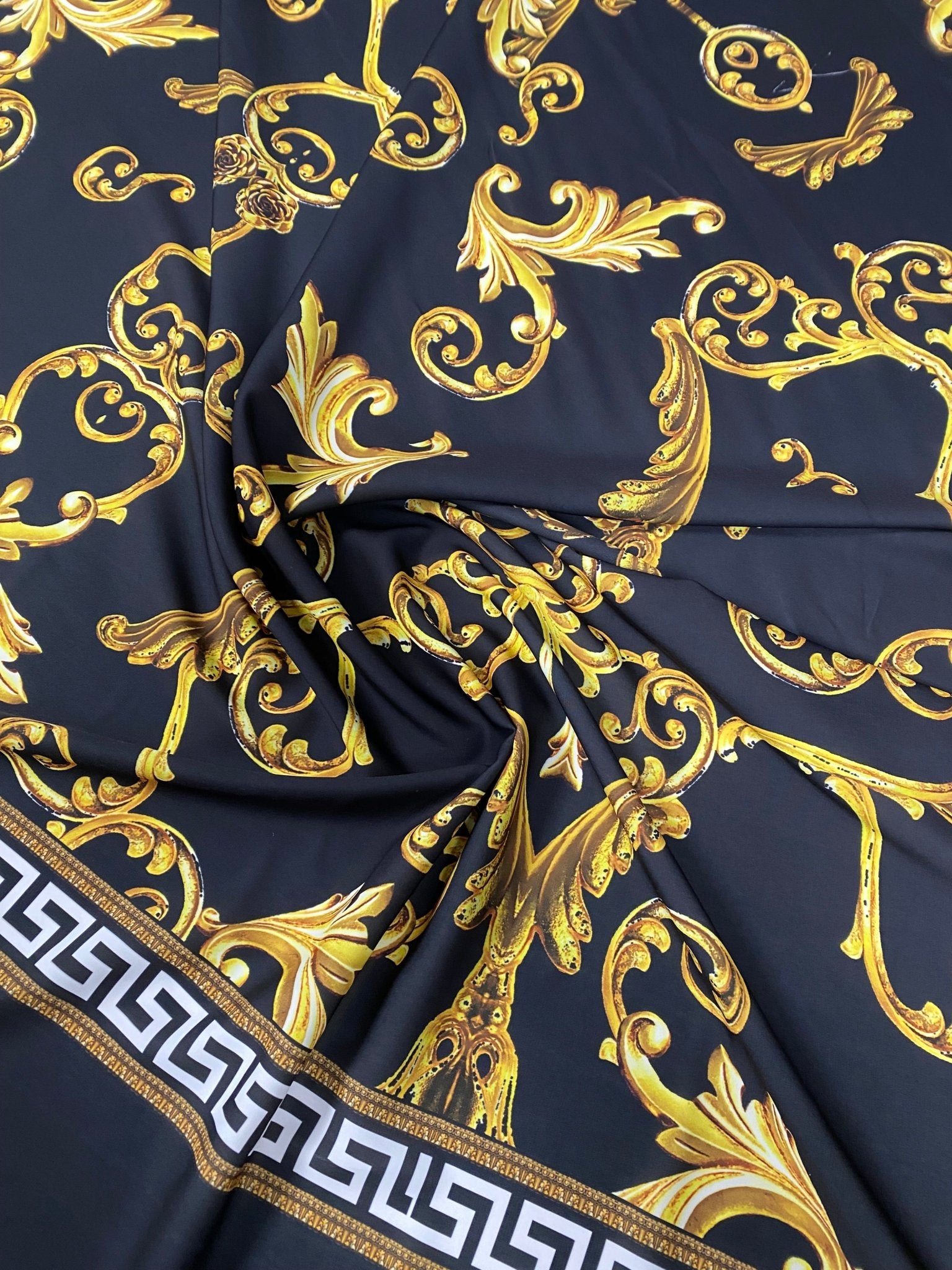 Gold Baroque Crepe Fabric | Whotex Luxury 59 Inch Wide – Whotex Fabrics ...